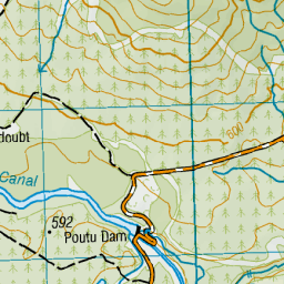 Poutu Falls, Waikato - NZ Topo Map