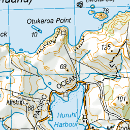 Huruhi Harbour, Waikato - NZ Topo Map