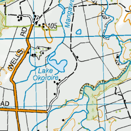 Lake Okoroire, Waikato - NZ Topo Map
