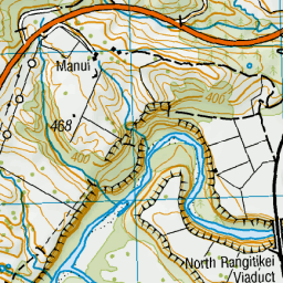 North Rangitikei Viaduct, Manawatu-Wanganui - NZ Topo Map