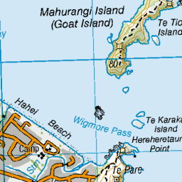 Hahei Beach, Waikato - NZ Topo Map