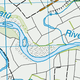 Manawatu River, Manawatu-Wanganui - NZ Topo Map