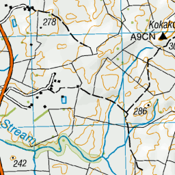 Kokako, Waikato - NZ Topo Map