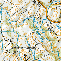 Waihou River, Waikato - NZ Topo Map