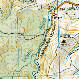 Otahu River, Waikato - NZ Topo Map