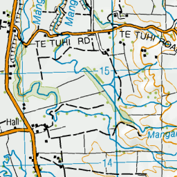 Mangapiko Stream, Waikato - NZ Topo Map