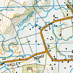 Homunga Stream, Waikato - NZ Topo Map