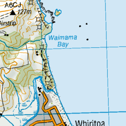 Whiritoa, Waikato - NZ Topo Map