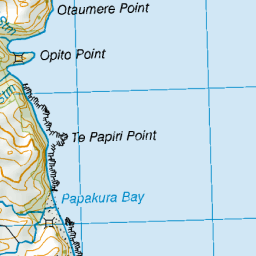 Papakura Bay, Waikato - NZ Topo Map