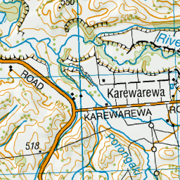 Karewarewa, Manawatu-Wanganui - NZ Topo Map