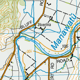 Manawatu River, Manawatu-Wanganui - NZ Topo Map