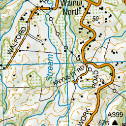 Wainui North, Bay of Plenty - NZ Topo Map