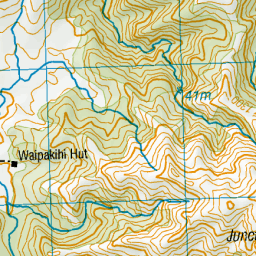 Waipakihi Hut, Waikato - NZ Topo Map