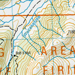 Bob's Hut, Manawatu-Wanganui - NZ Topo Map