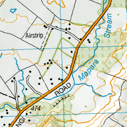 Mapara Stream, Waikato - NZ Topo Map