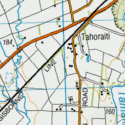 Tamaki River, Manawatu-Wanganui - NZ Topo Map