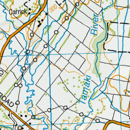 Tamaki River, Manawatu-Wanganui - NZ Topo Map