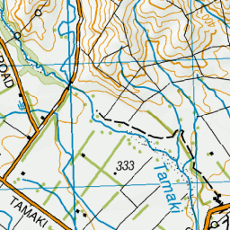 Tamaki River, Manawatu-Wanganui - NZ Topo Map
