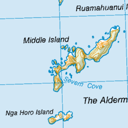 The Aldermen Islands, Waikato - NZ Topo Map