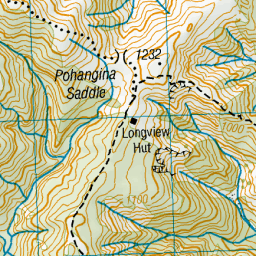 Pohangina Saddle, Manawatu-Wanganui - NZ Topo Map