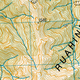 RUAHINE RANGE, Manawatu-Wanganui - NZ Topo Map