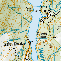 Orakei Korako, Waikato - NZ Topo Map