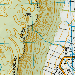 Horohoro Cliffs, Waikato - NZ Topo Map