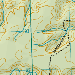 Mangorewa Track, Bay of Plenty - NZ Topo Map