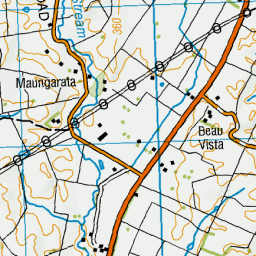 Matamau Stream, Manawatu-Wanganui - NZ Topo Map