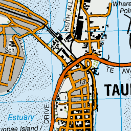 Waikareao Estuary, Bay of Plenty - NZ Topo Map