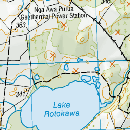 Lake Rotokawa, Waikato - NZ Topo Map