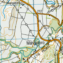 Mangatoro, Manawatu-Wanganui - NZ Topo Map