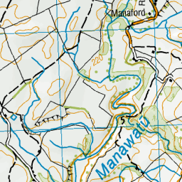 Manawatu River, Manawatu-Wanganui - NZ Topo Map