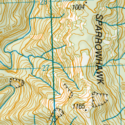 SPARROWHAWK RANGE, Hawke's Bay - NZ Topo Map
