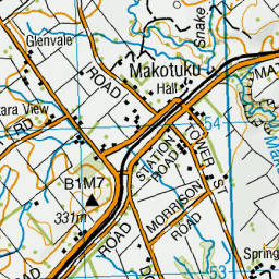 Makotuku, Manawatu-Wanganui - NZ Topo Map