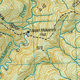Makaroro River, Hawke's Bay - NZ Topo Map