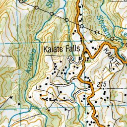Kaiate Falls, Bay of Plenty - NZ Topo Map
