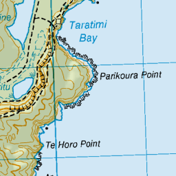Te Horo Point, Bay of Plenty - NZ Topo Map