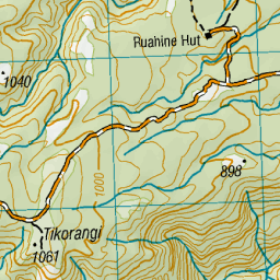 Ruahine Hut, Hawke's Bay - NZ Topo Map