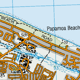 Papamoa Beach, Bay of Plenty - NZ Topo Map