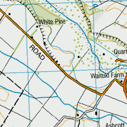 Ashcott Water Race, Hawke's Bay - NZ Topo Map