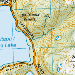Lake Okareka Reserve, Bay of Plenty - NZ Topo Map