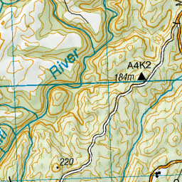 Mangorewa River, Bay of Plenty - NZ Topo Map