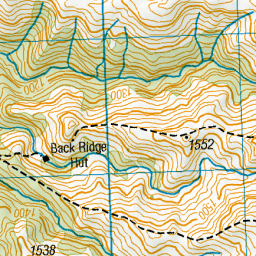 Back Ridge Hut, Hawke's Bay - NZ Topo Map