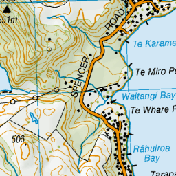 Waitangi Bay, Bay of Plenty - NZ Topo Map