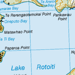 Lake Rotoiti, Bay of Plenty - NZ Topo Map