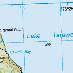Lake Tarawera, Bay of Plenty - NZ Topo Map