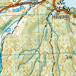 Hauparu, Bay of Plenty - NZ Topo Map