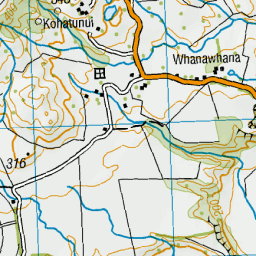 Whanawhana, Hawke's Bay - NZ Topo Map
