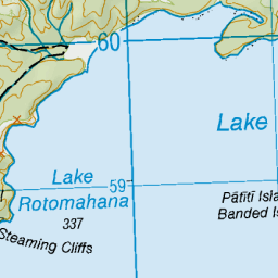 Lake Rotomahana, Bay of Plenty - NZ Topo Map